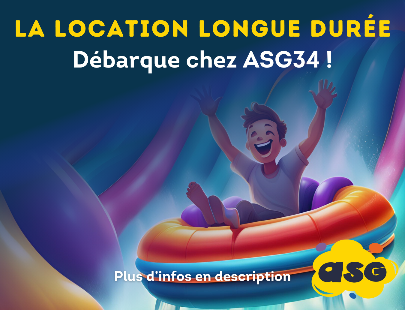 Location longue durée jeu gonflable professionnel Flexiloc ASG